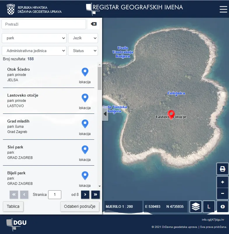 Registar geografskih imena (RGI) - LIST LABS